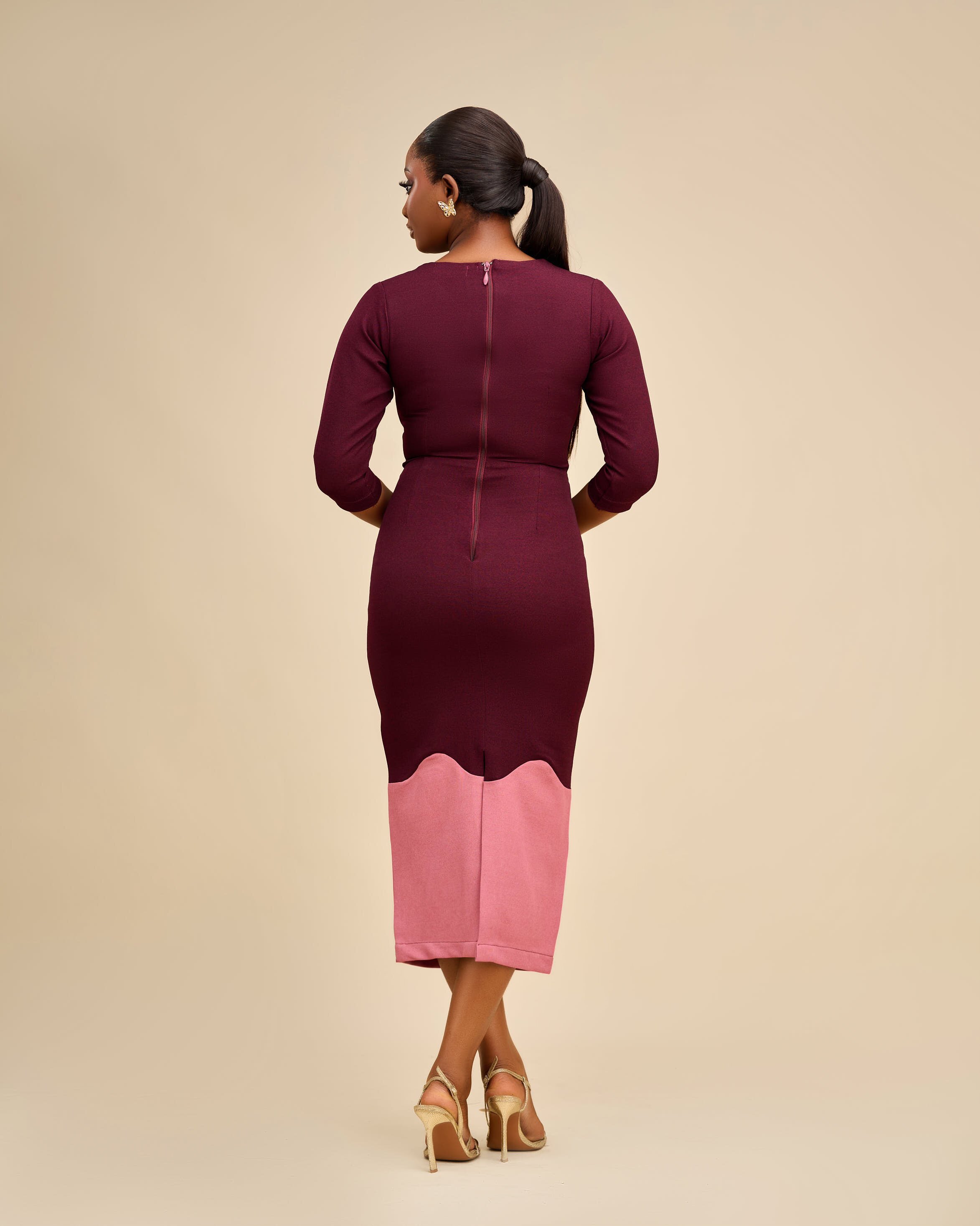 Remi Dress (burgundy) - Shop online Female Clothing Store